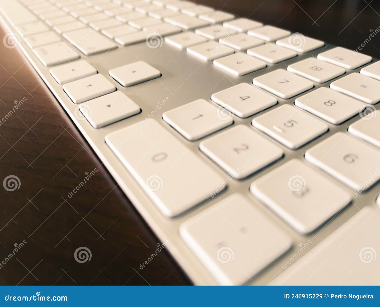Modern Wireless Computer Keyboard Stock Image - Image of keyboard, work ...