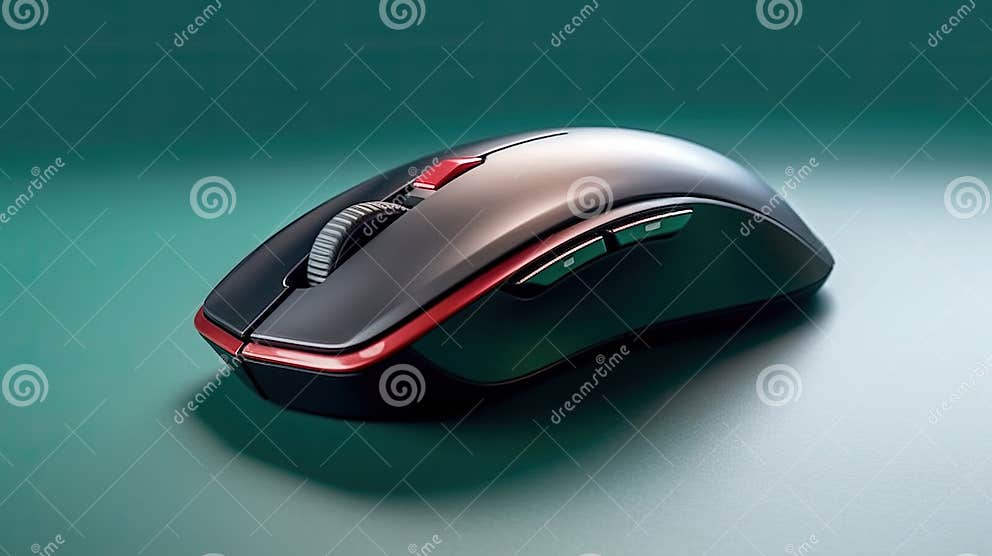 A Modern Wireless Computer Mouse on Blurry Background Stock Image ...