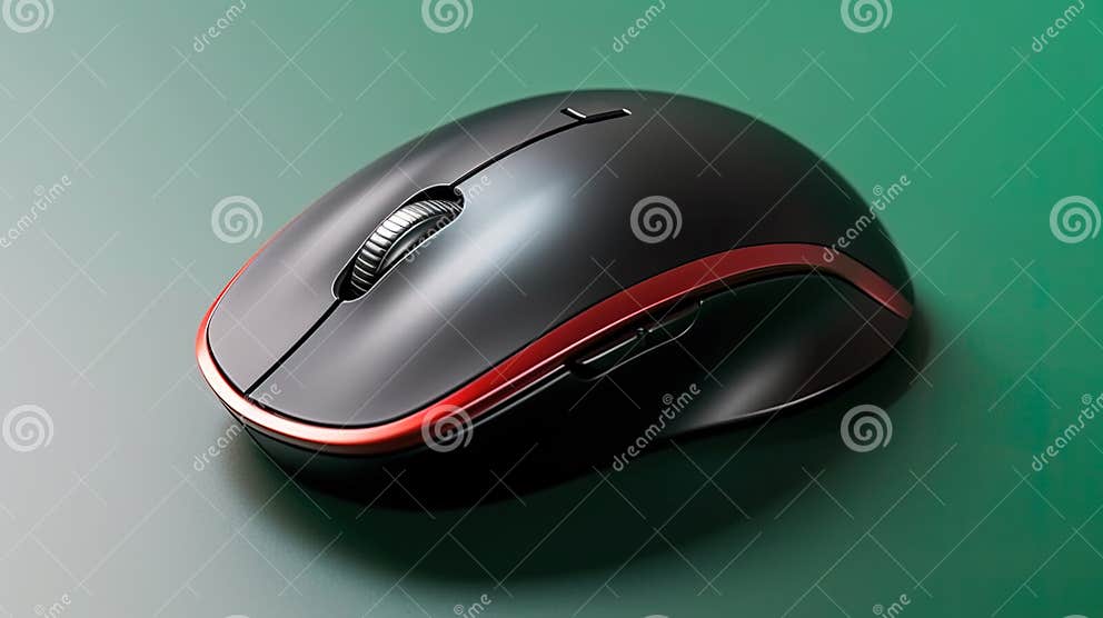 A Modern Wireless Computer Mouse on Blurry Background Stock ...