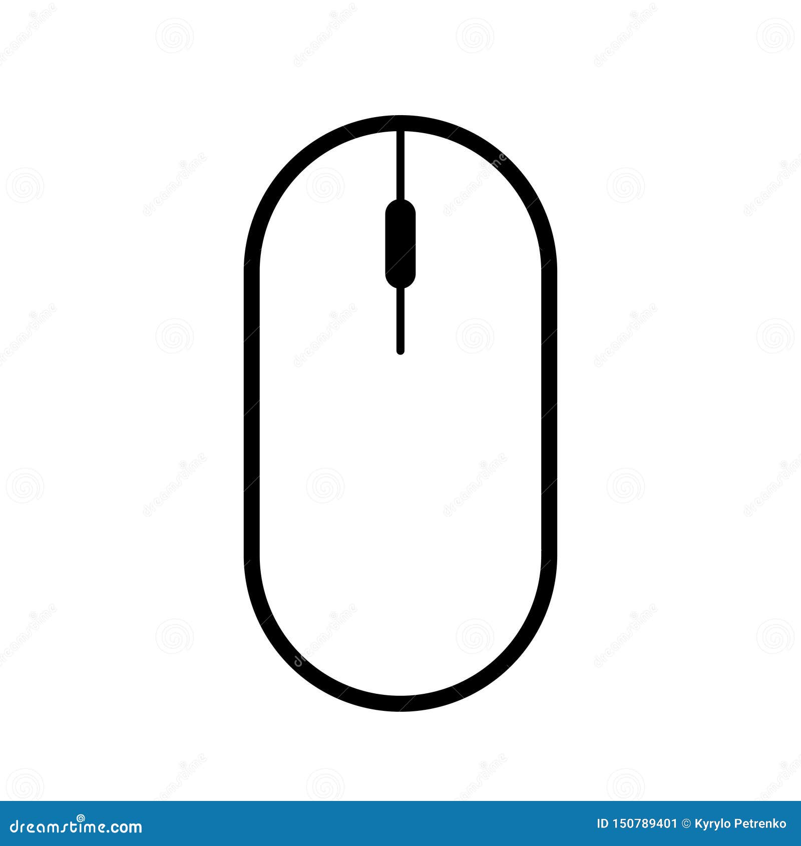 Modern Wireless Computer Mouse Icon White Background Stock Vector ...