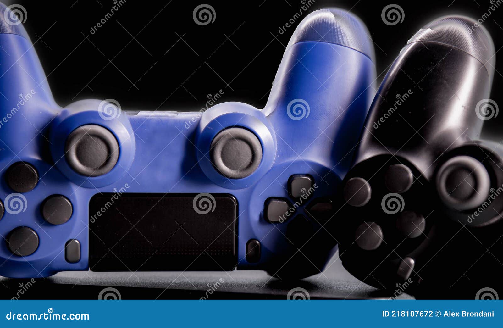 Modern and Wireless Electronic Game Controllers Stock Photo - Image of ...