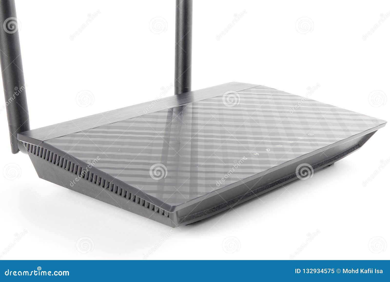 Modern Wireless Internet Router Isolated on White Background. Stock ...