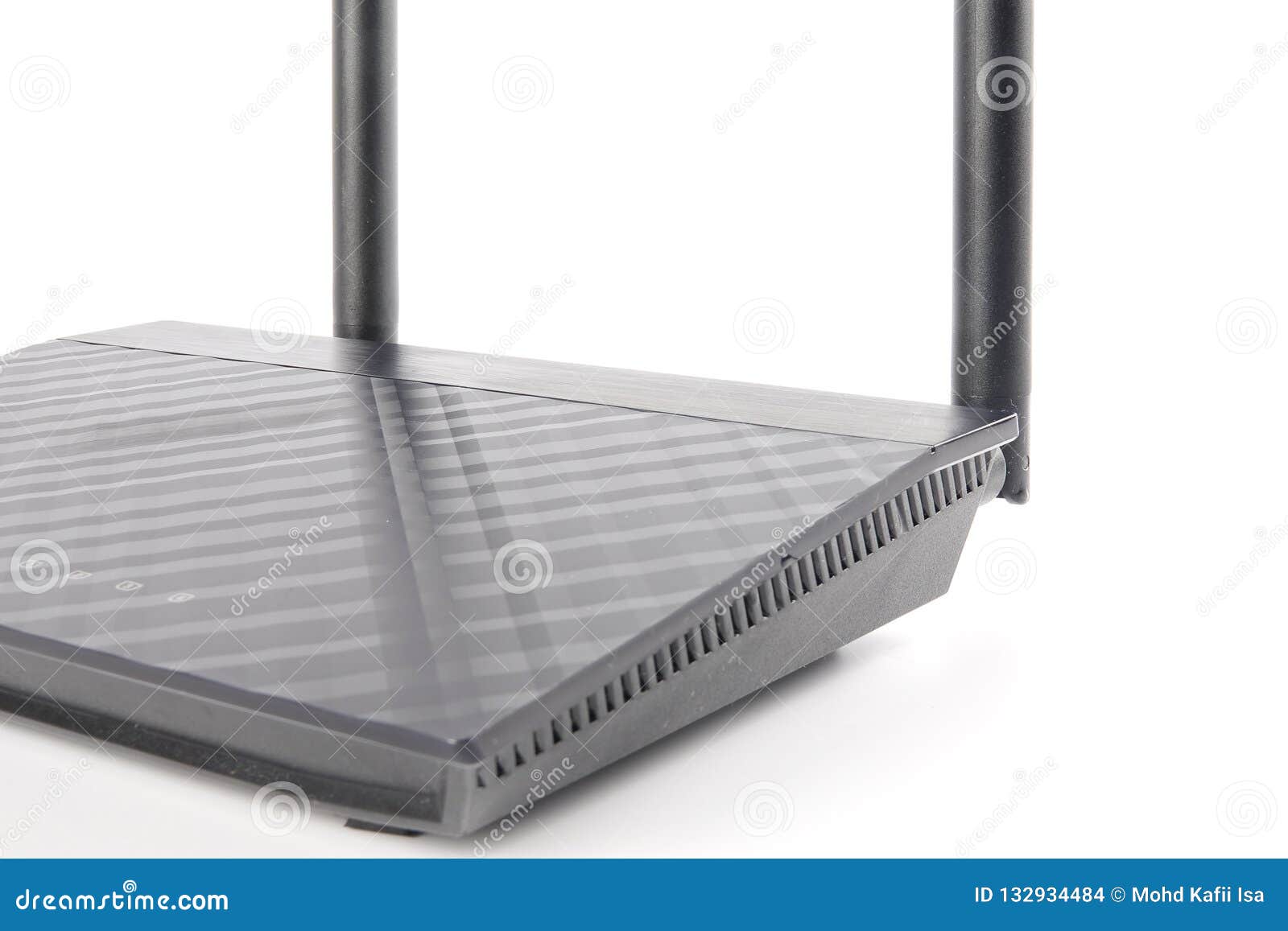 Modern Wireless Internet Router Isolated on White Background. Stock ...