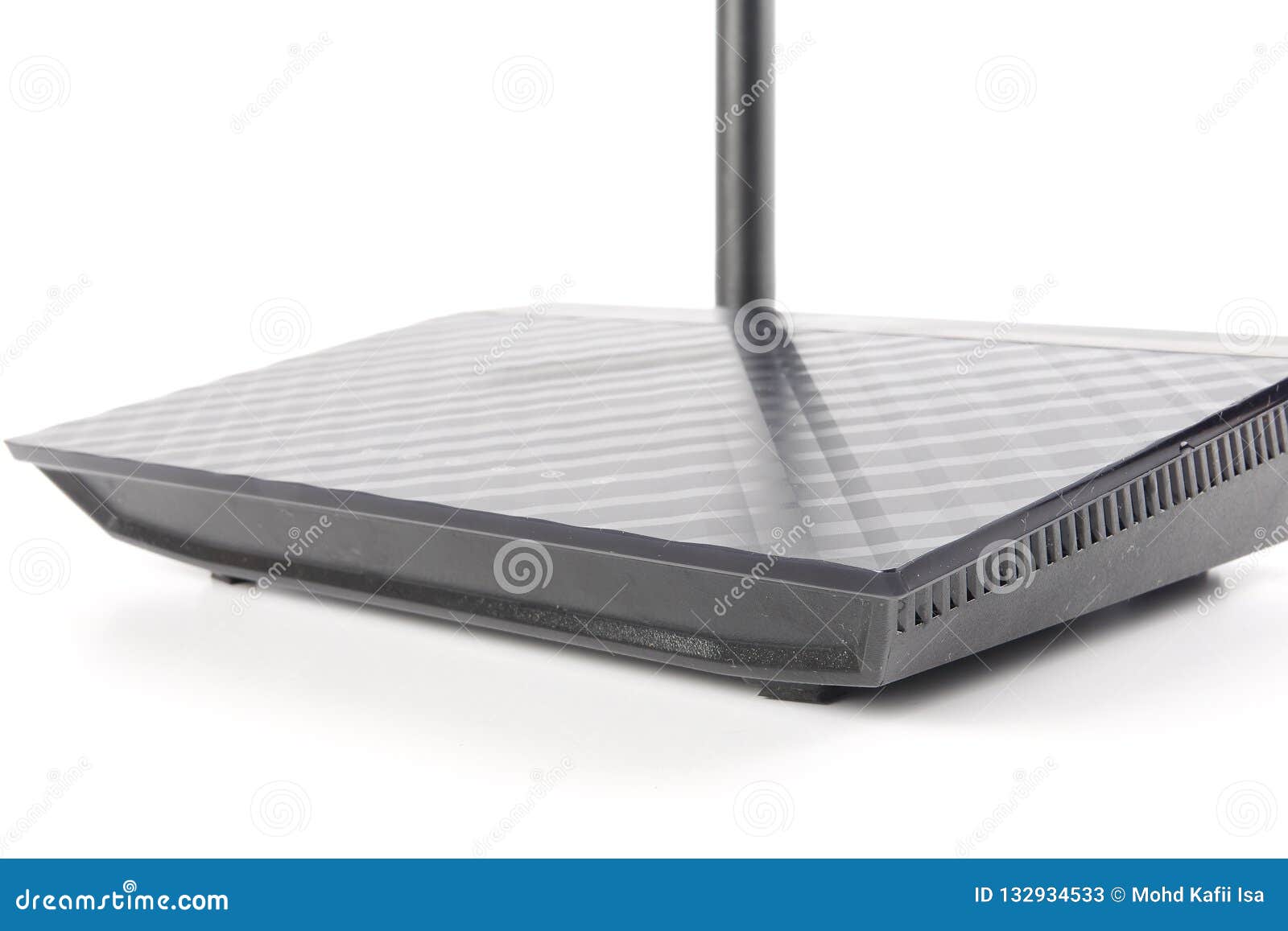 Modern Wireless Internet Router Isolated on White Background Stock ...