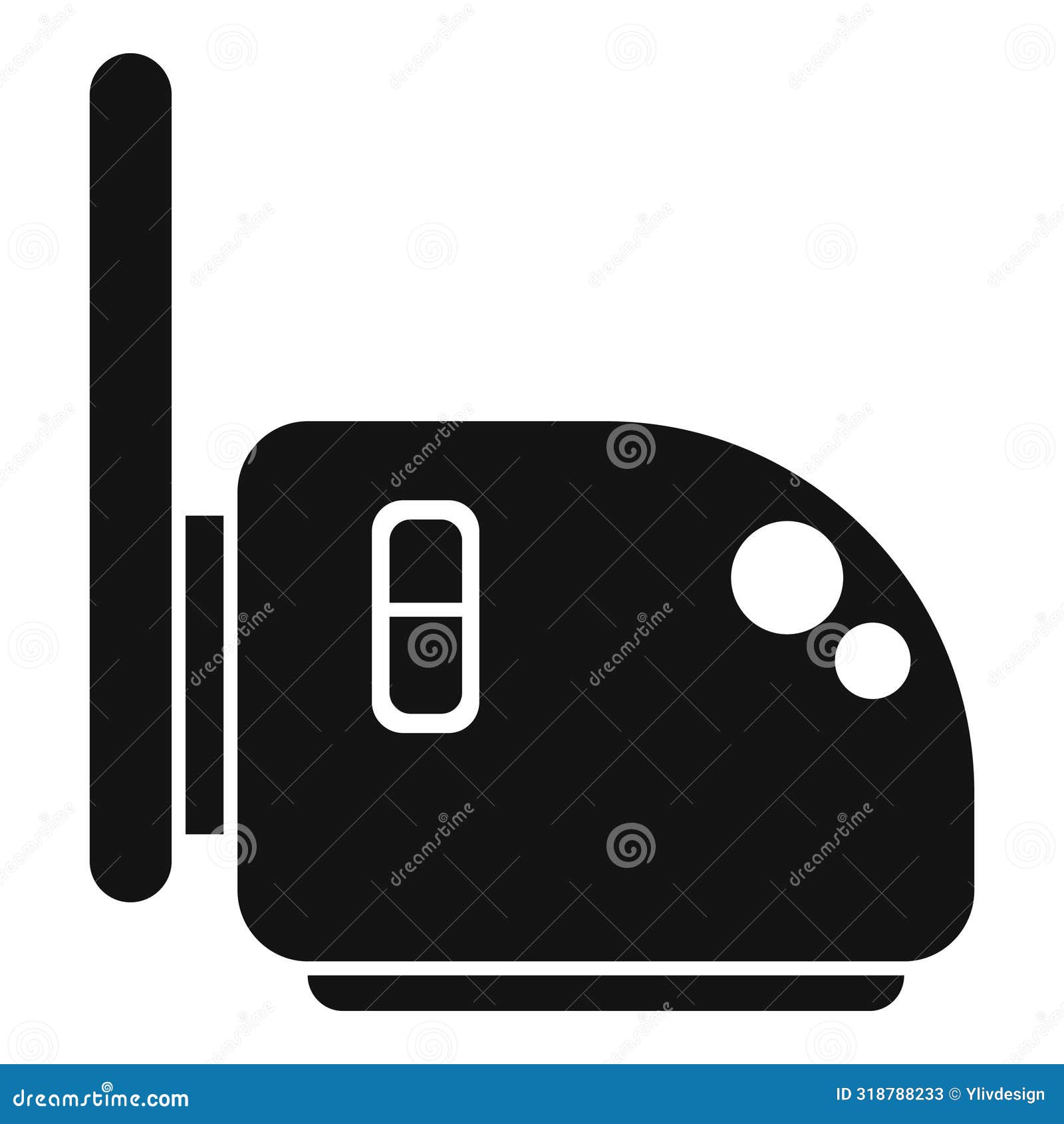 Simple Black Vector Icon Illustration of a Modern Wireless Internet ...