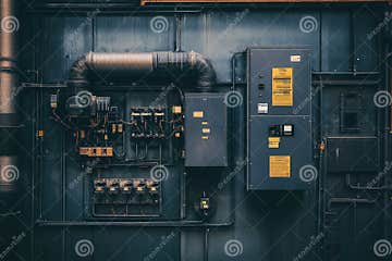 The Modern Wiring Setup Includes Electrical Cables and a Switch Box ...