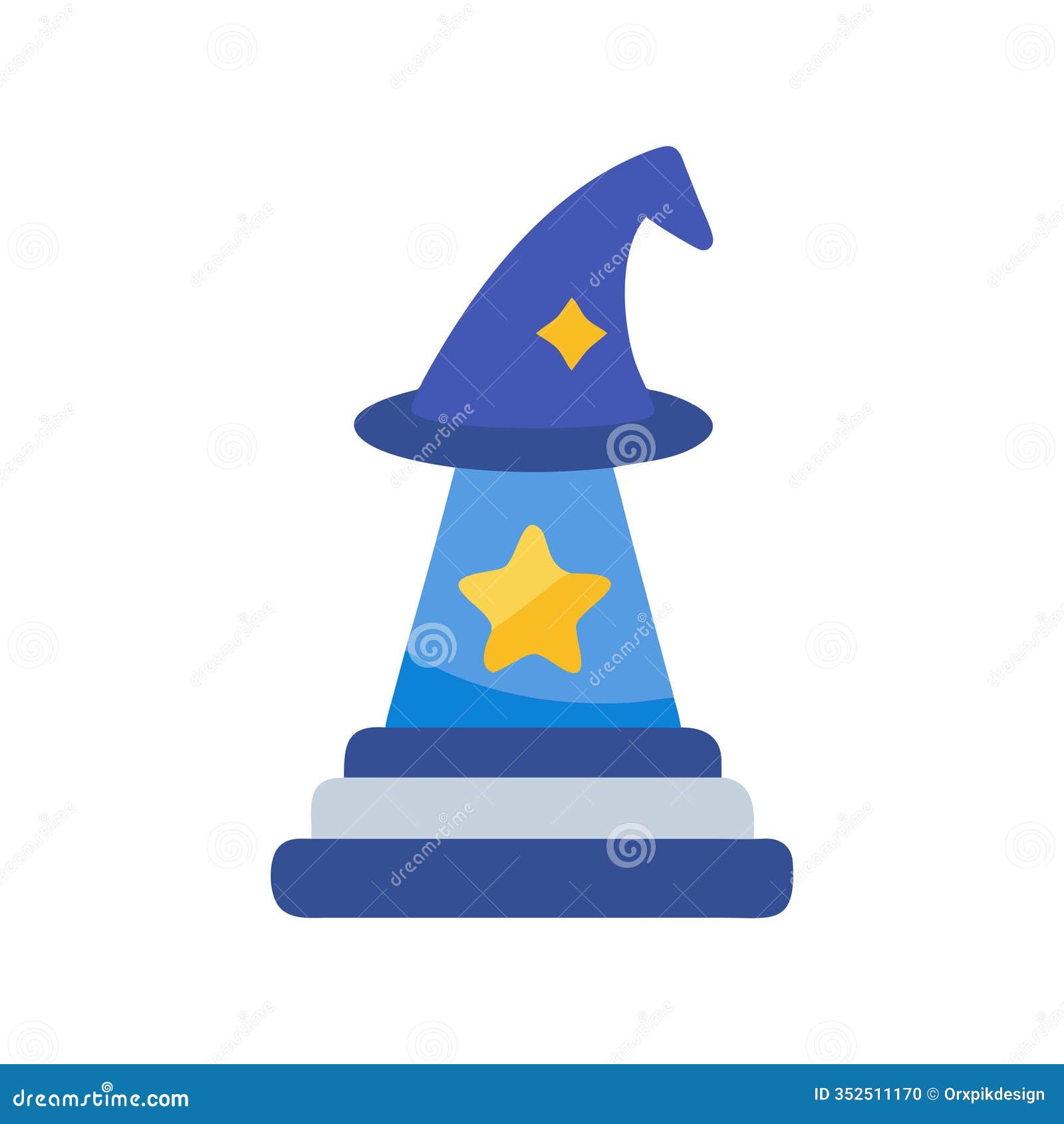 Modern Wizard Trophy for Unique Competitions Stock Illustration ...