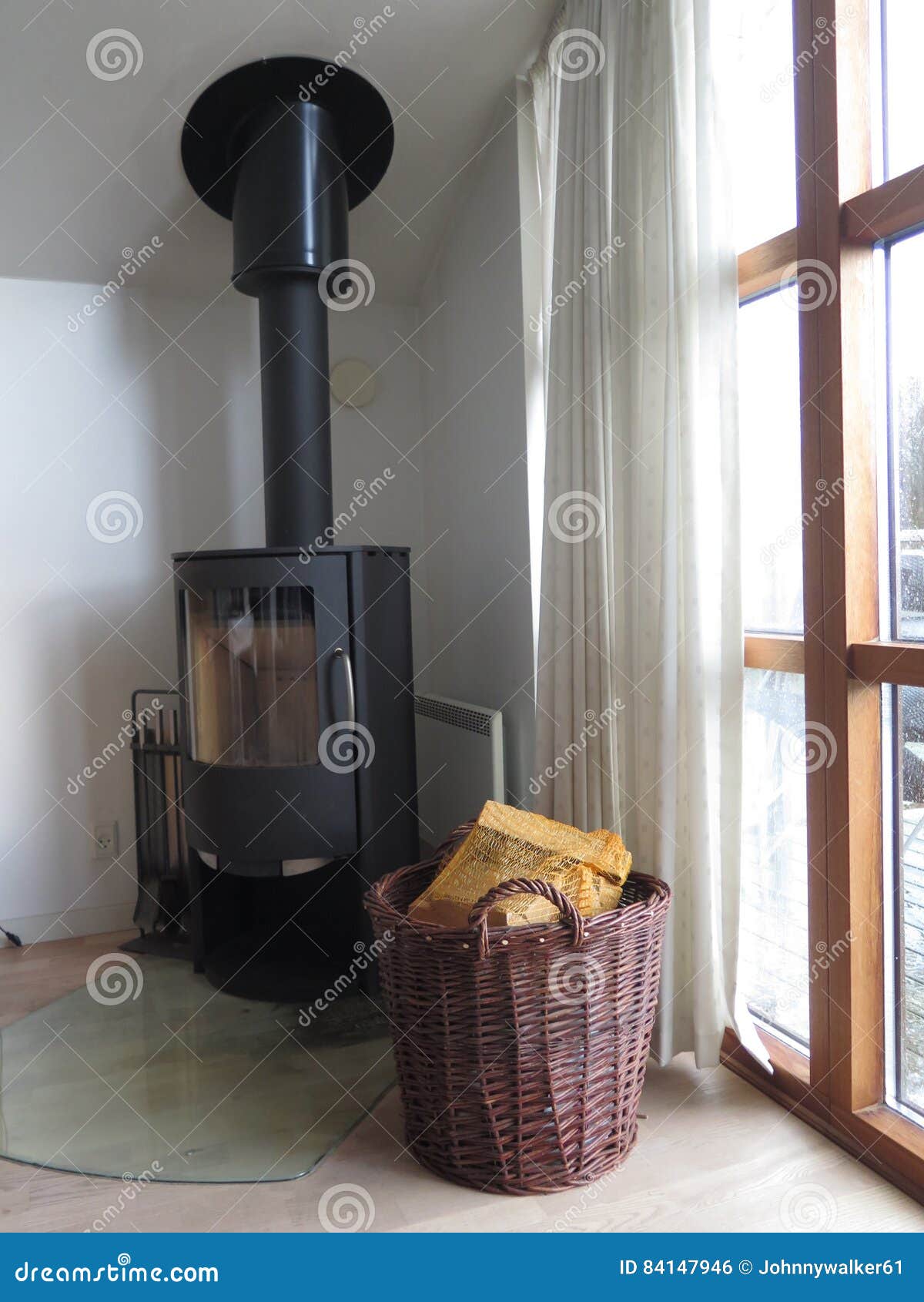 Modern Wood Burner stock photo. Image of denmark, burner - 84147946