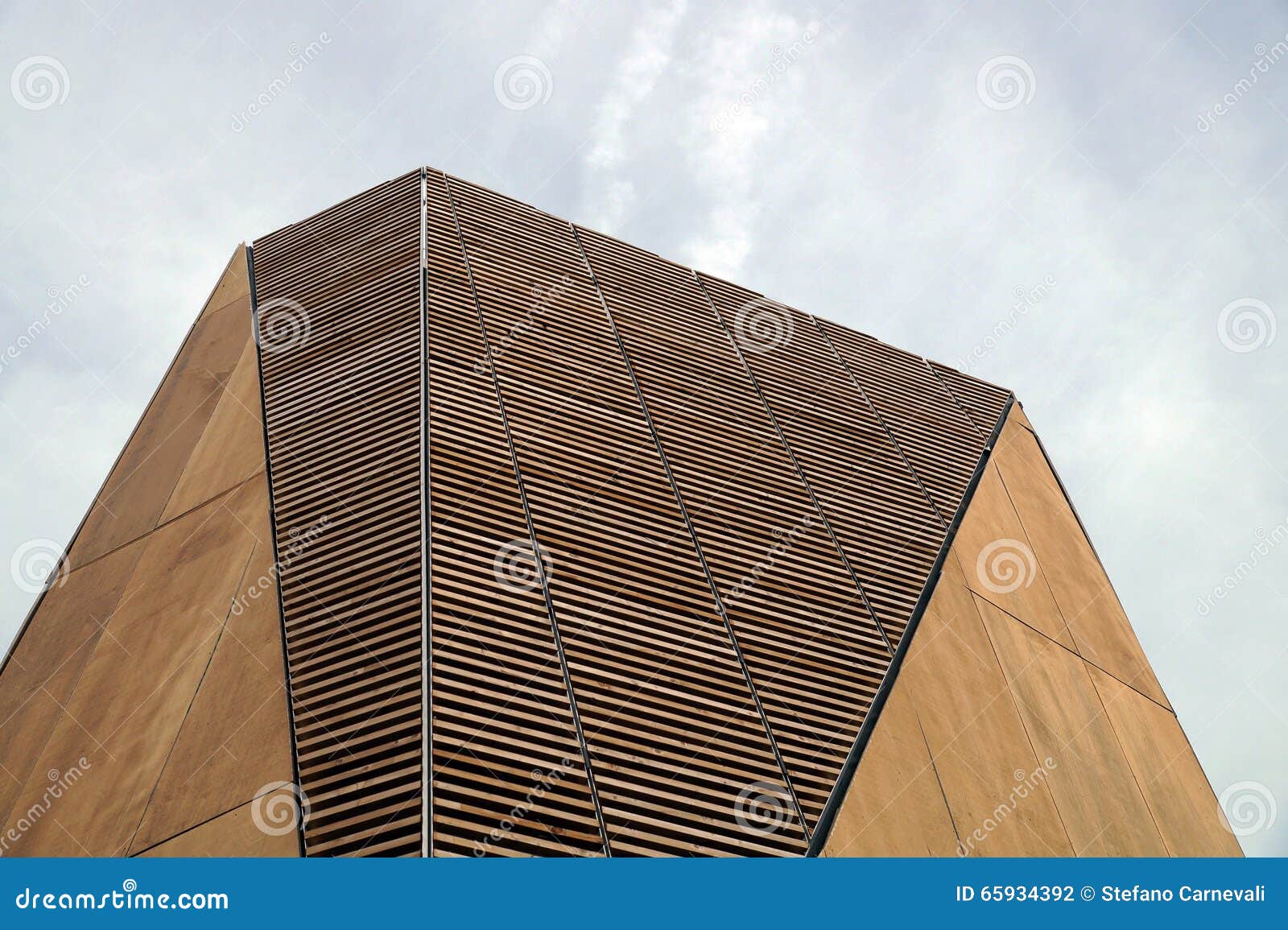 Modern wood structure stock photo. Image of building - 65934392