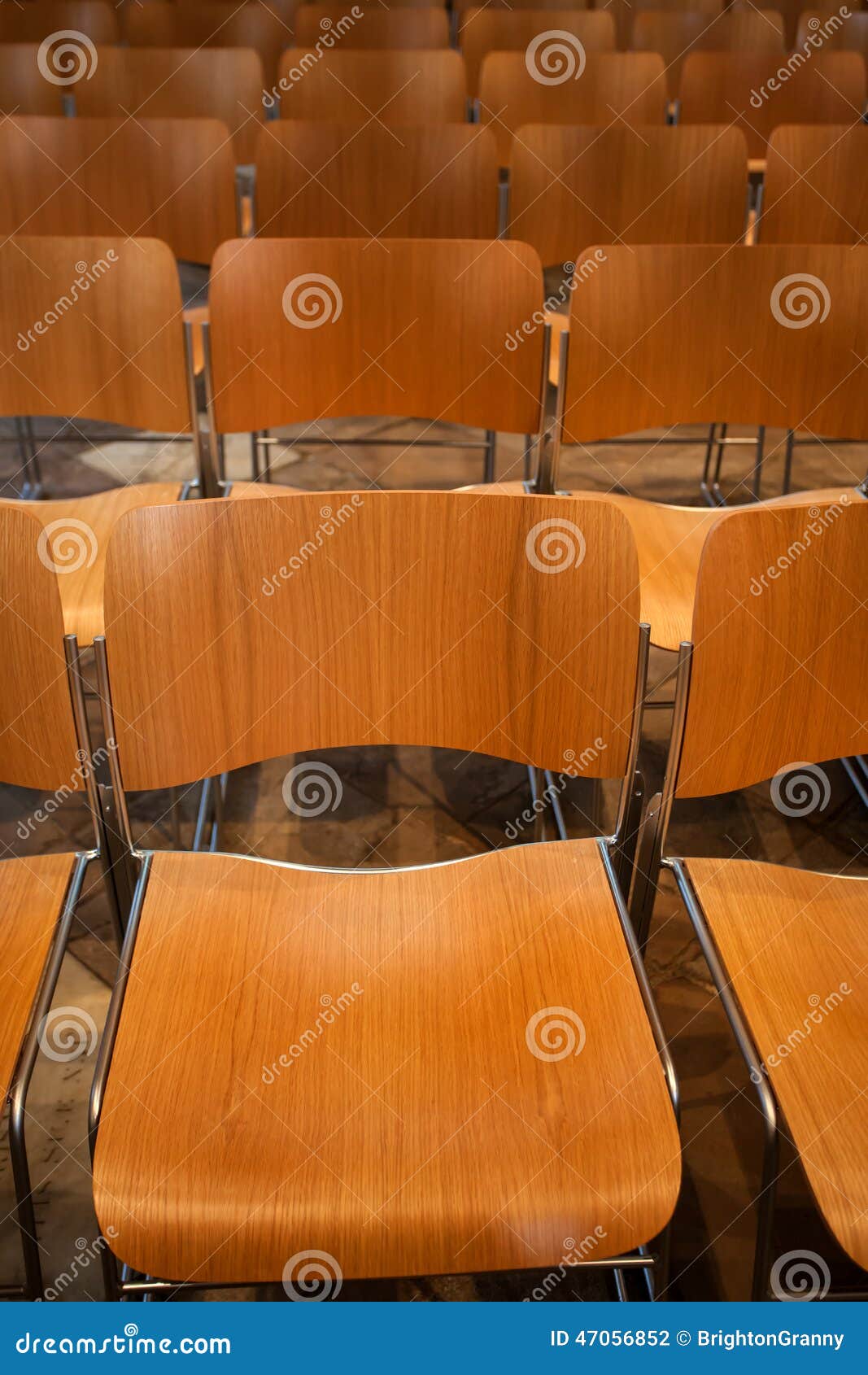 Modern wooden chairs stock photo. Image of indoors, simple - 47056852