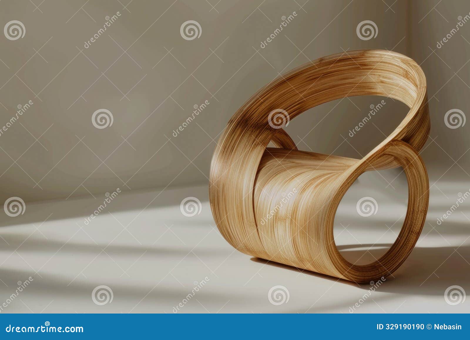 Modern Wooden Sculpture with Abstract Design in Natural Lighting Stock ...