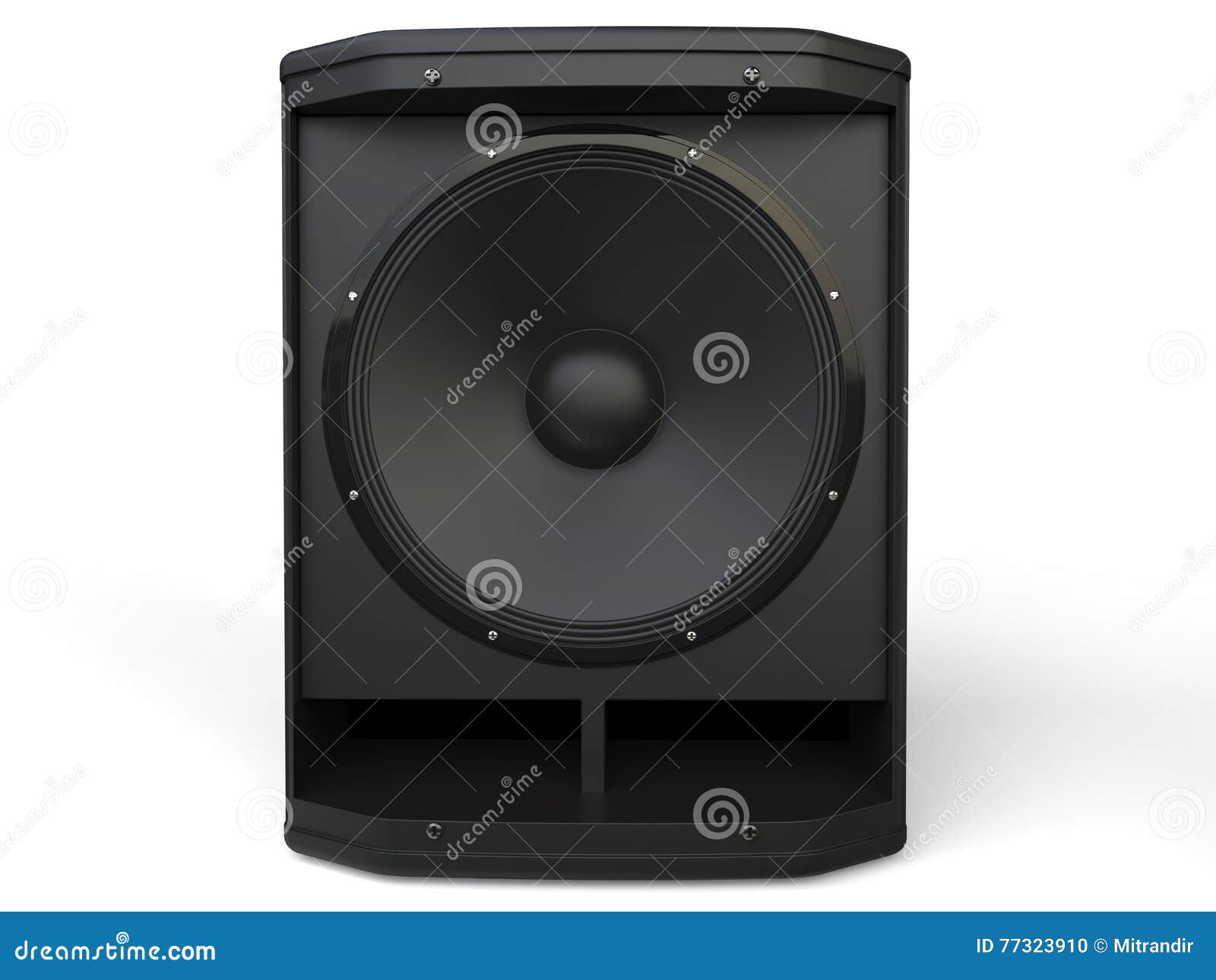 Modern Woofer Loudspeaker - Front View Closeup Stock Illustration ...