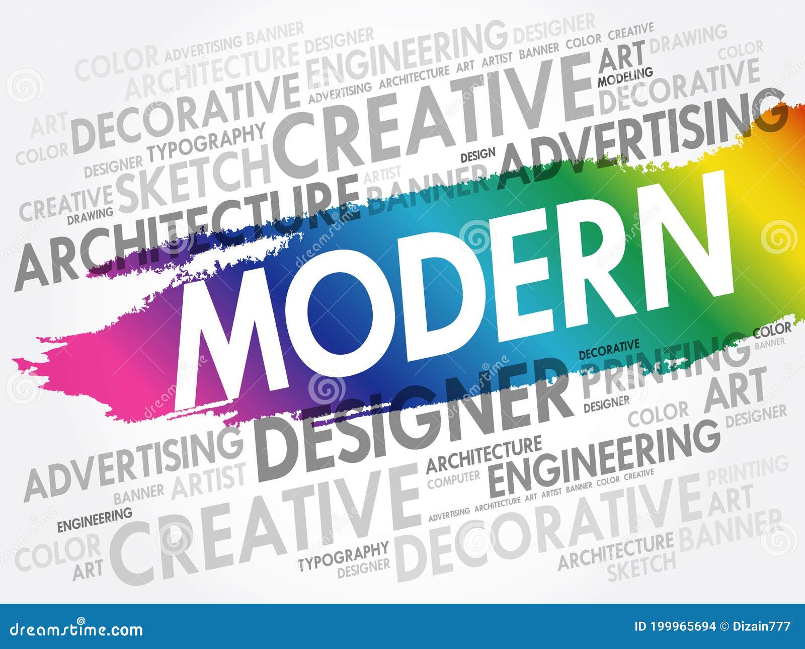 MODERN Word Cloud, Creative Concept Stock Illustration - Illustration ...