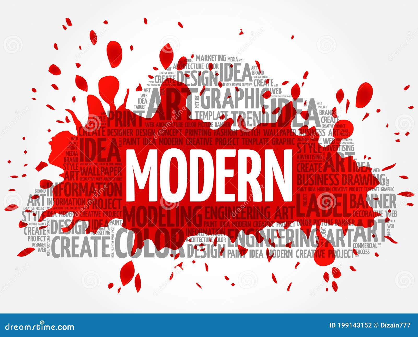 MODERN Word Cloud, Creative Concept Stock Illustration - Illustration ...