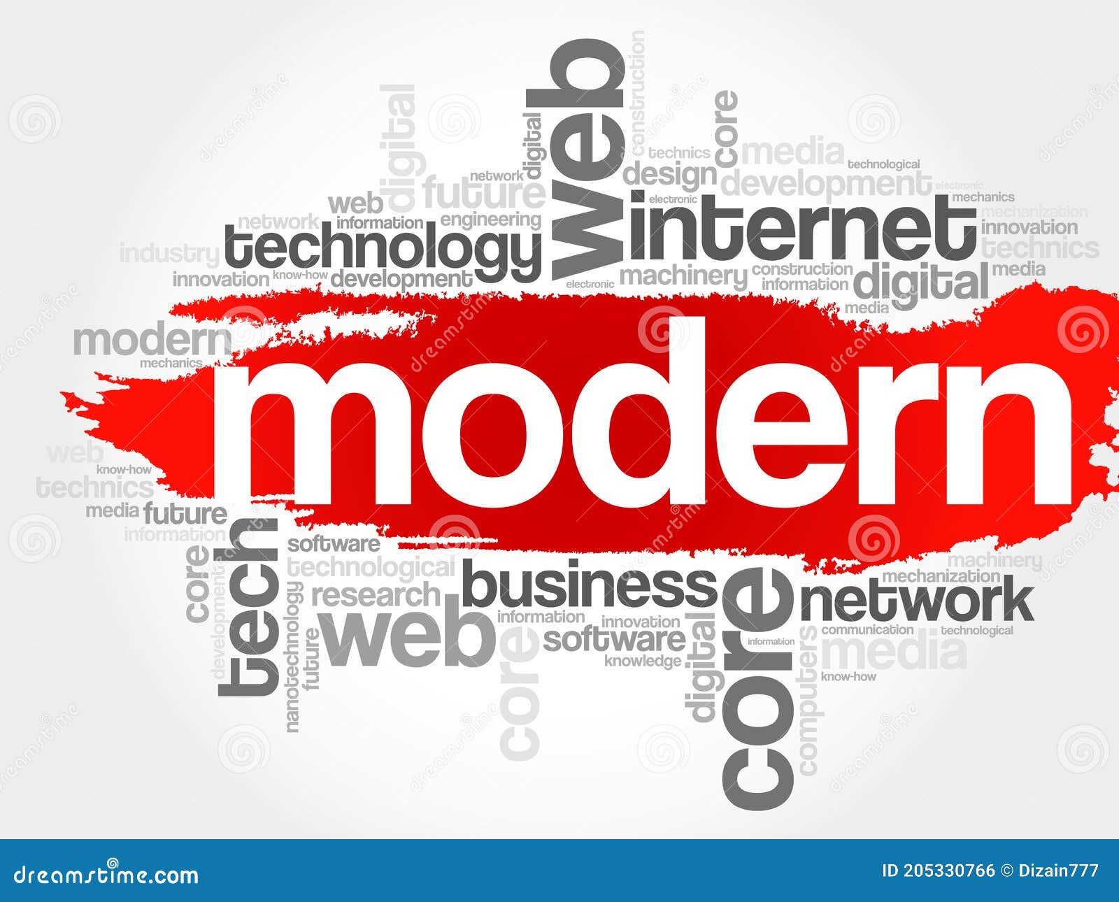 Modern word cloud stock illustration. Illustration of graphic - 205330766