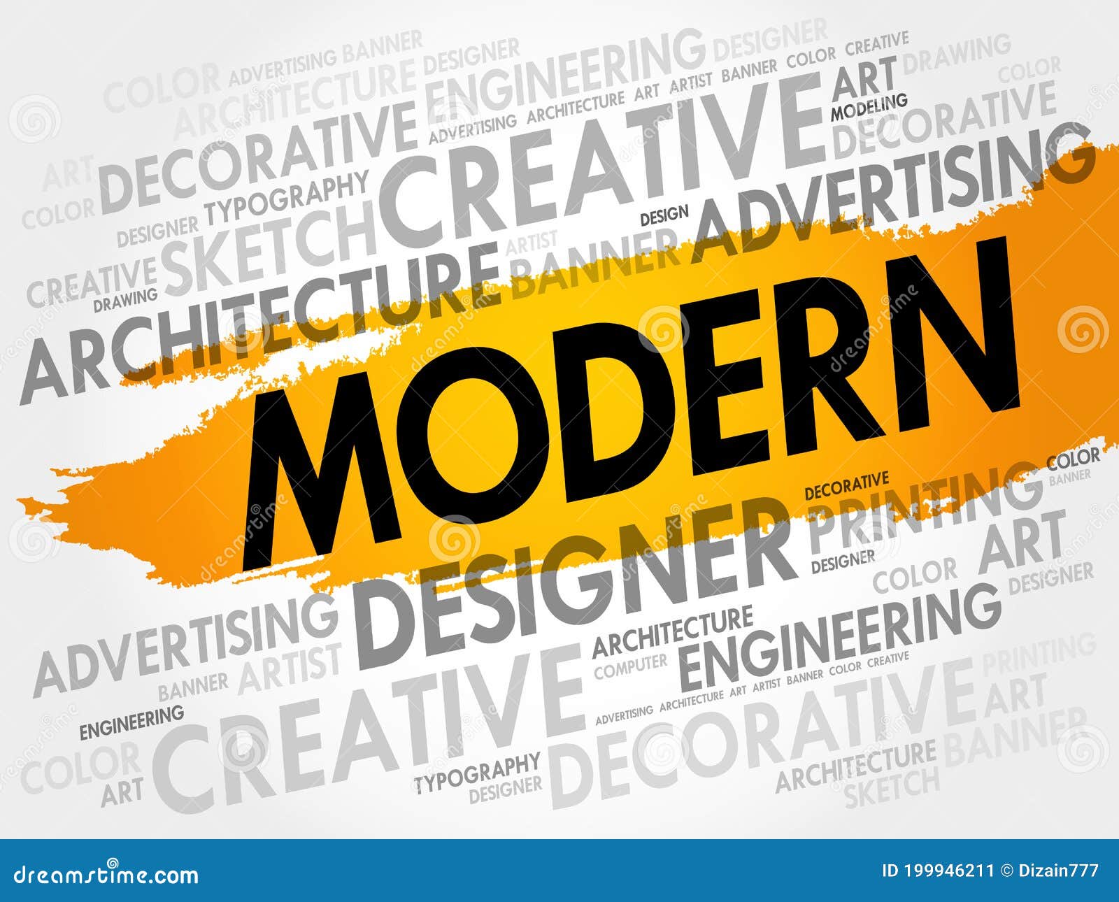 MODERN word cloud stock illustration. Illustration of ornate - 199946211