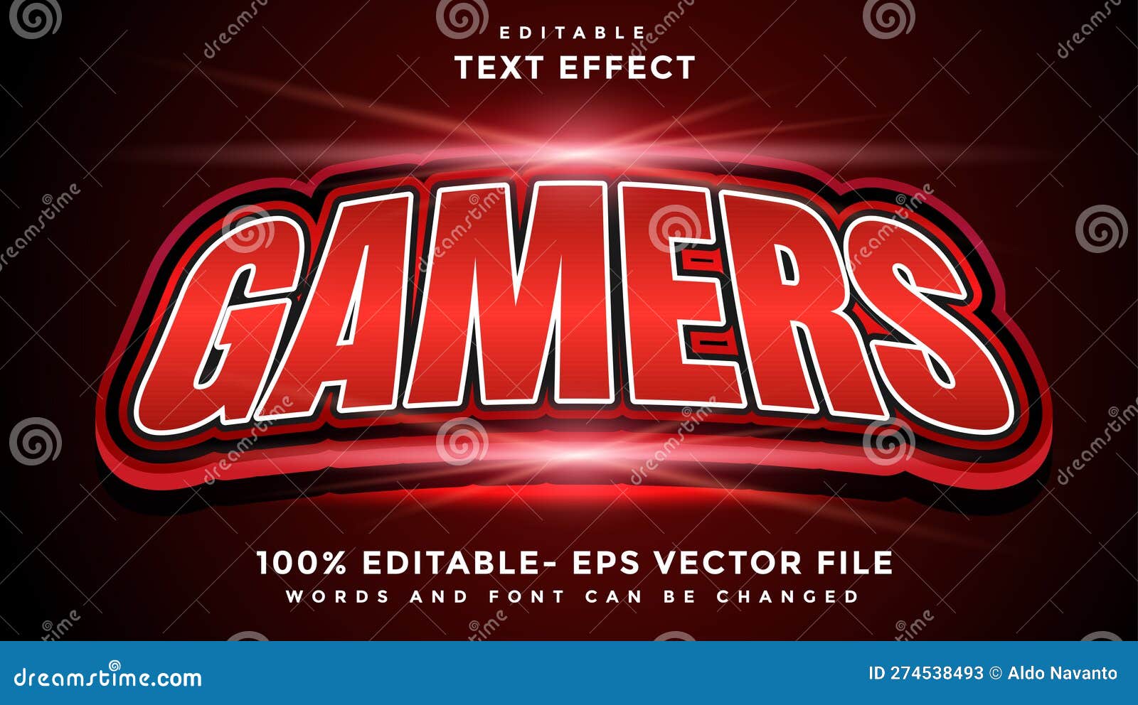Modern Gamers Editable Text Effect Design Template, Effect Saved in ...