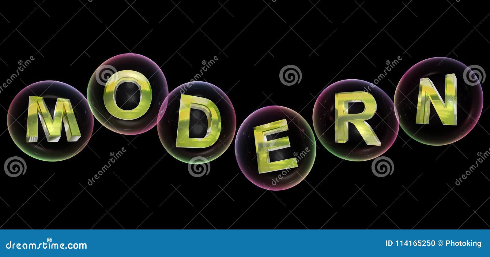Modern word in bubble stock illustration. Illustration of painting ...
