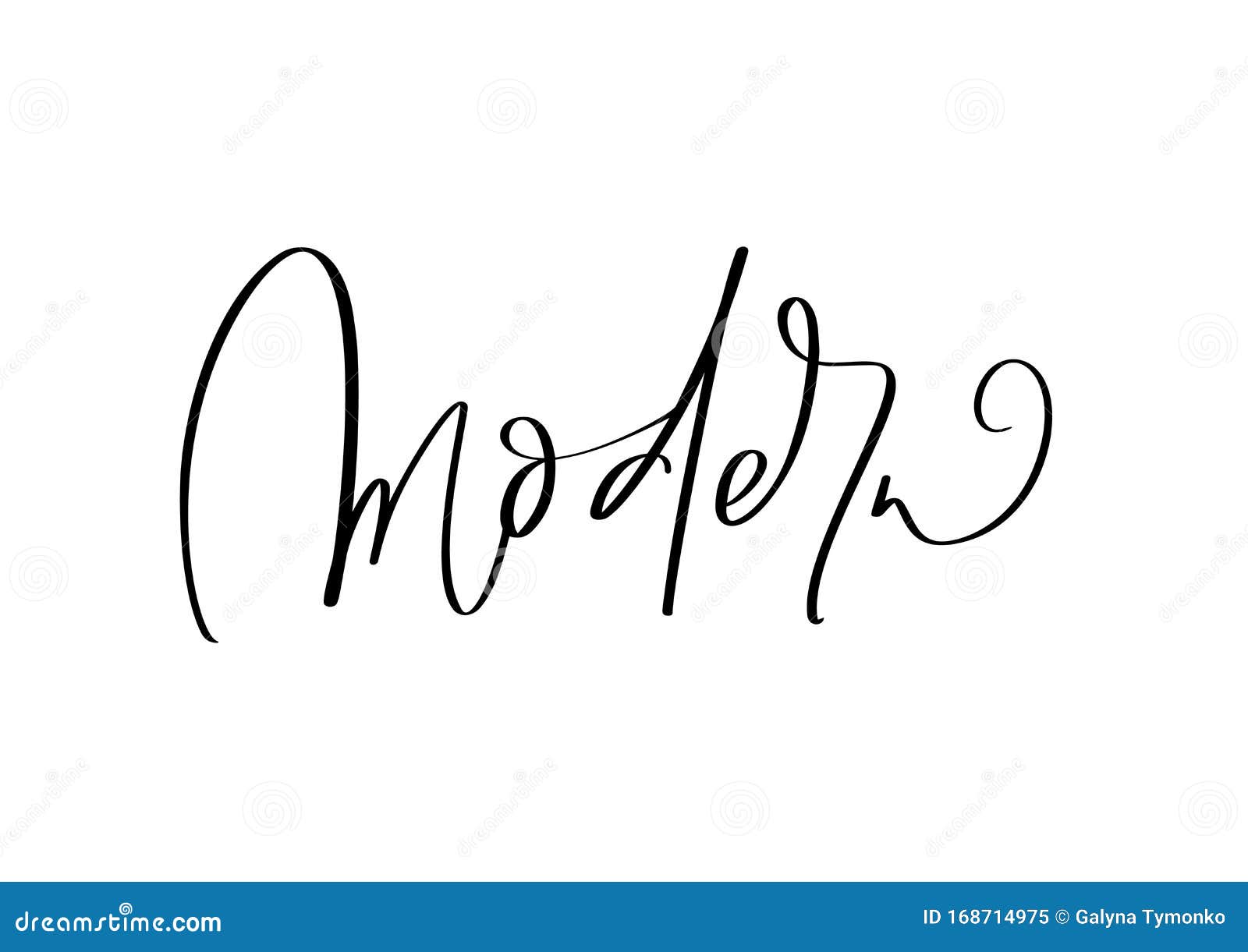 Modern Word Text. Hand Drawn Lettering Design, Vector Illustration ...