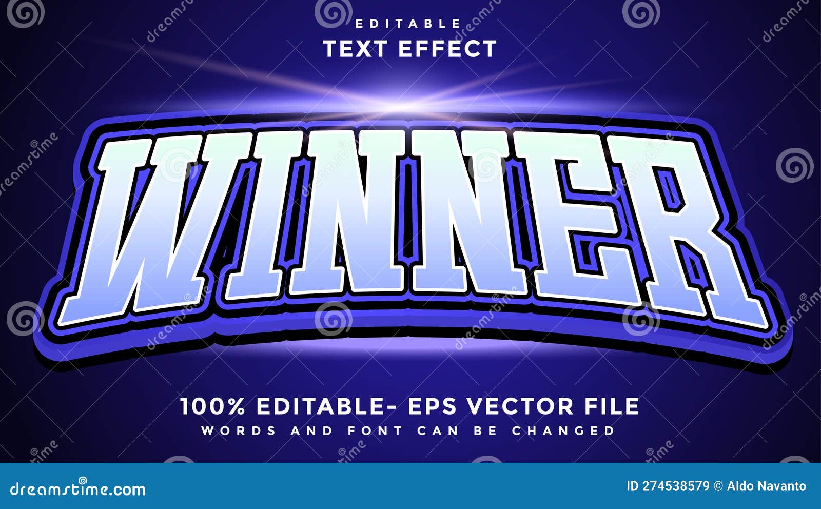 Modern Winner Editable Text Effect Design Template, Effect Saved in ...