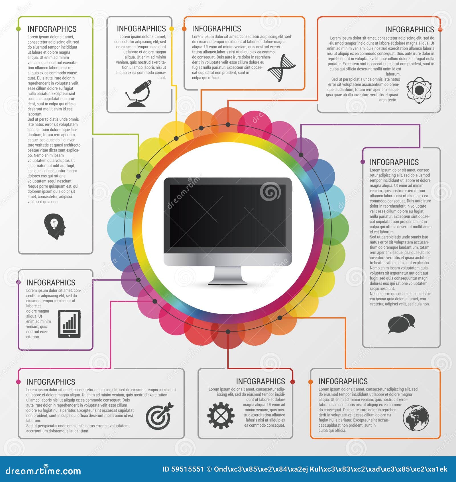Modern Work Management Planning Infographics. Business Concept Stock ...