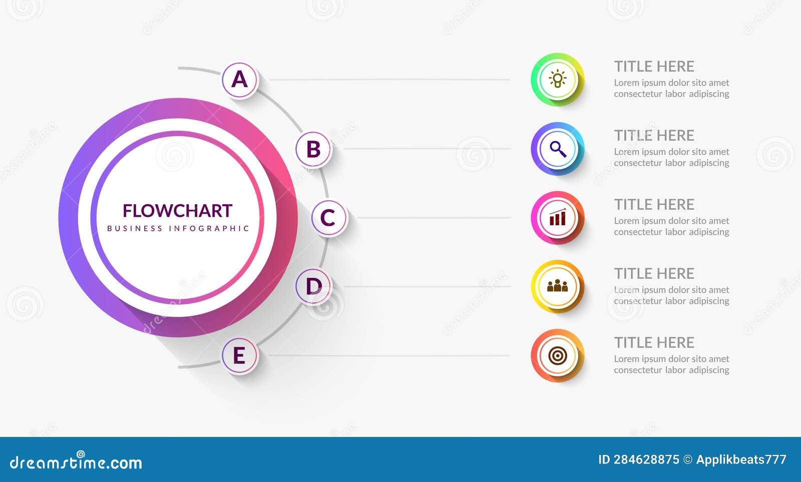 Modern Workflow Infographic Template, Business Process Graphic with ...