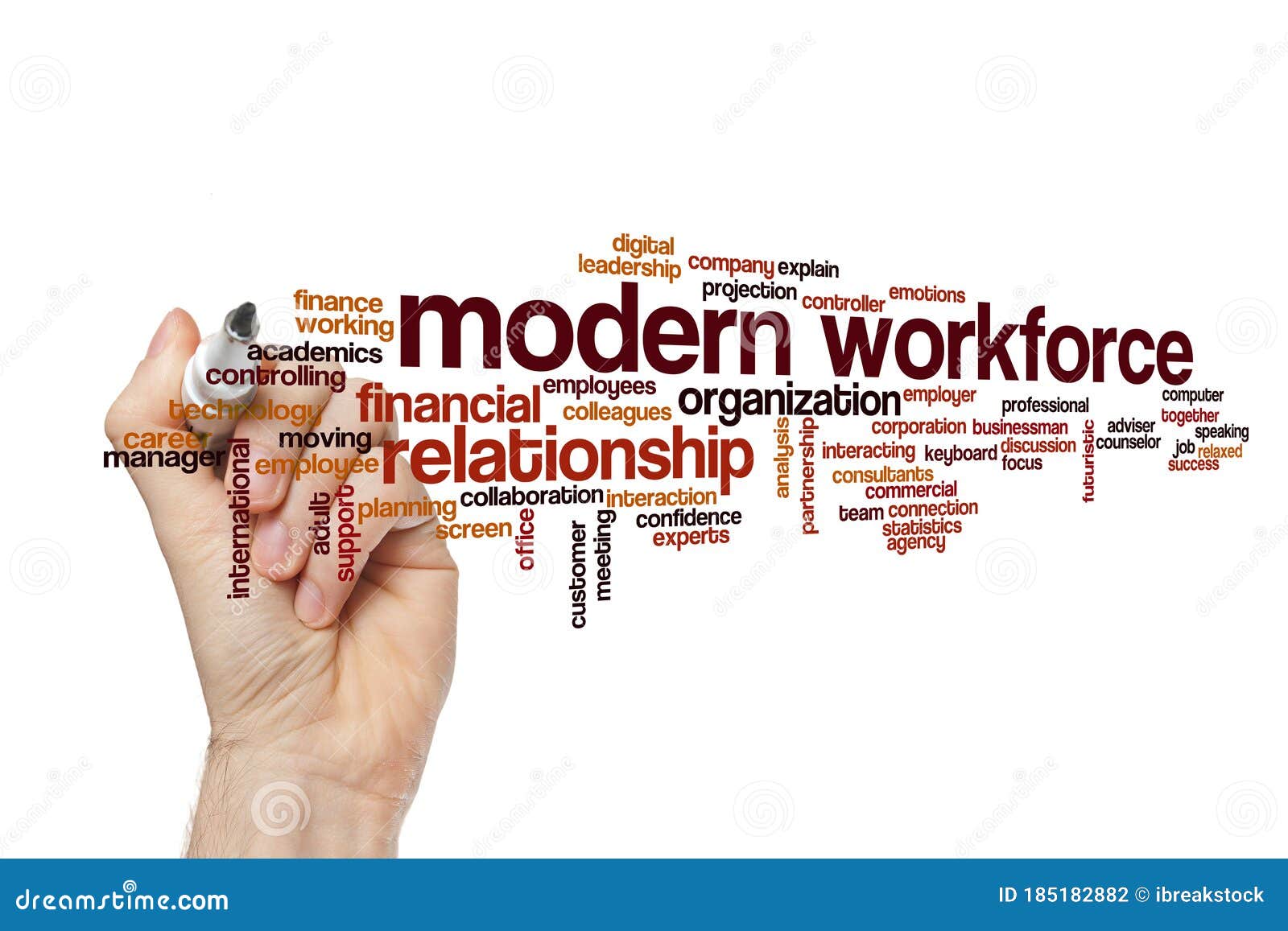 Modern Workforce Word Cloud Concept Stock Illustration - Illustration ...