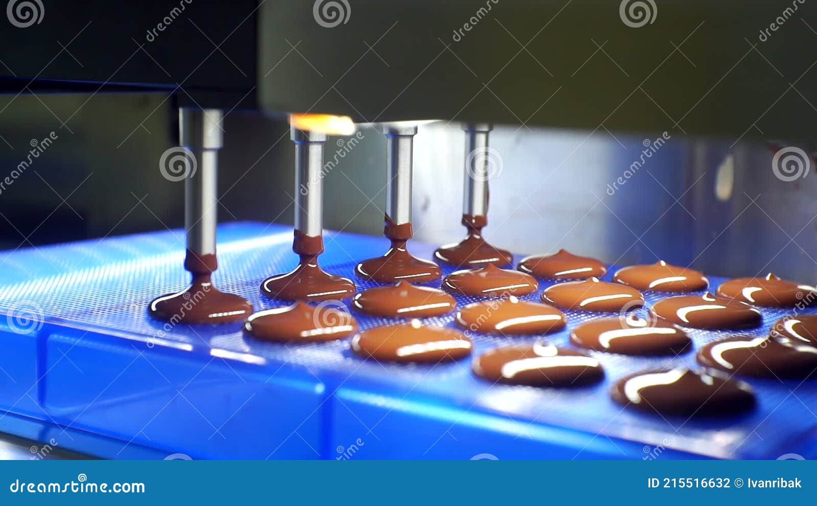 Modern Working Food Equipment. Production of Chocolates.technological ...