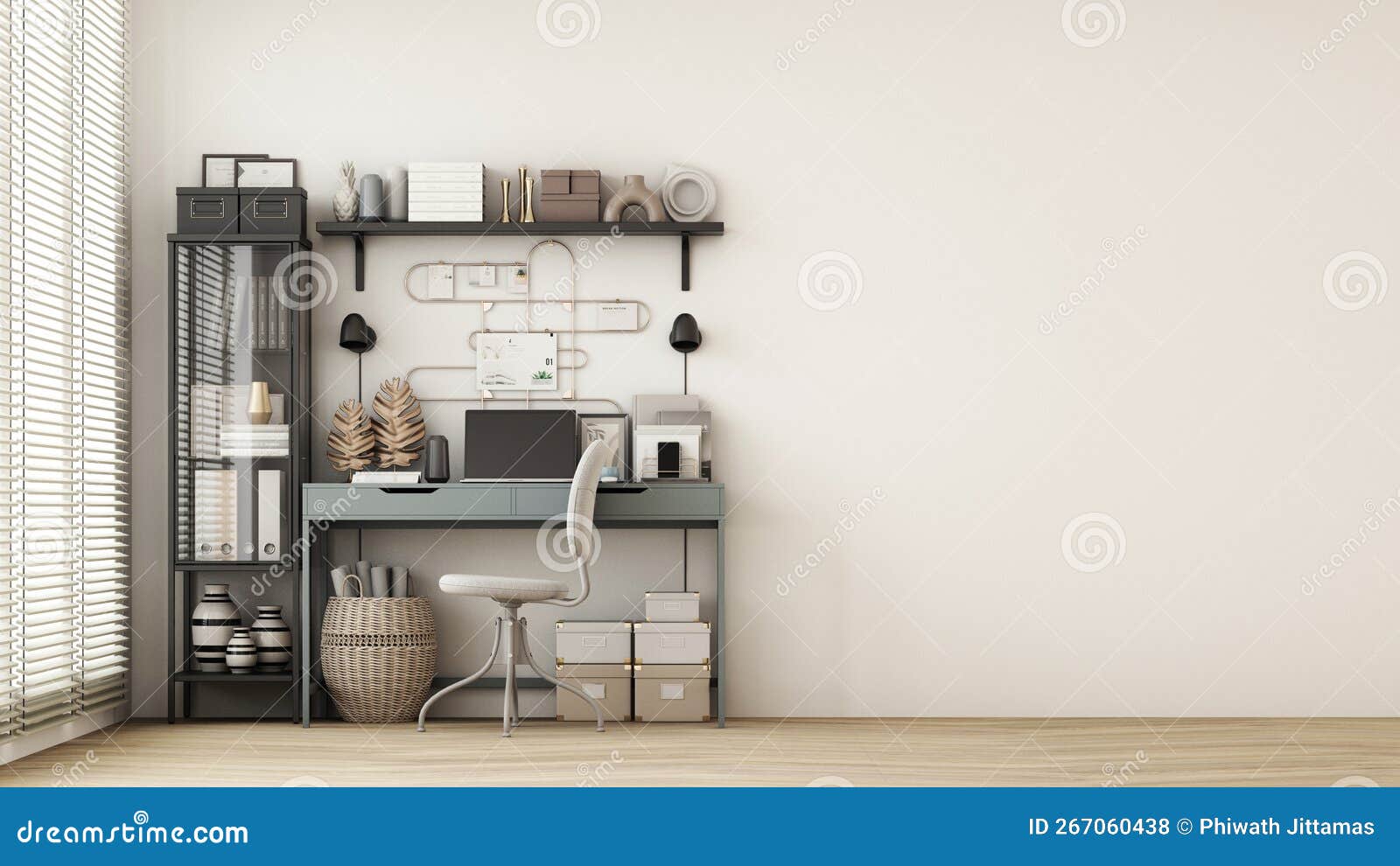 Modern Workplace with Comfortable Modern Working Table and Computer ...