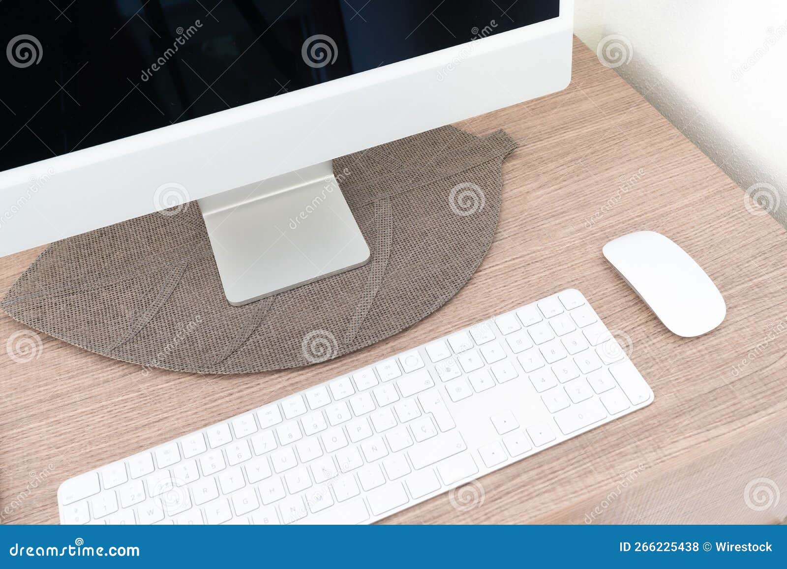 Modern Workplace with Desktop Computer and Working Table Stock Photo ...