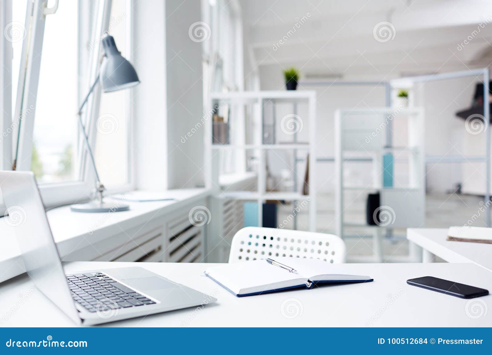Modern Office Workplace stock photo. Image of table - 100512684