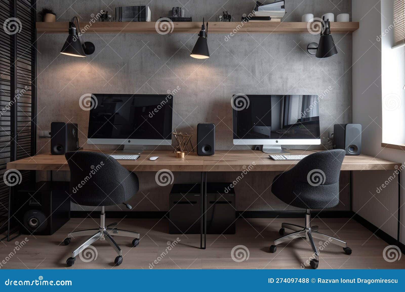 Modern Workspace with Minimalist Aesthetics, Representing a Peaceful ...