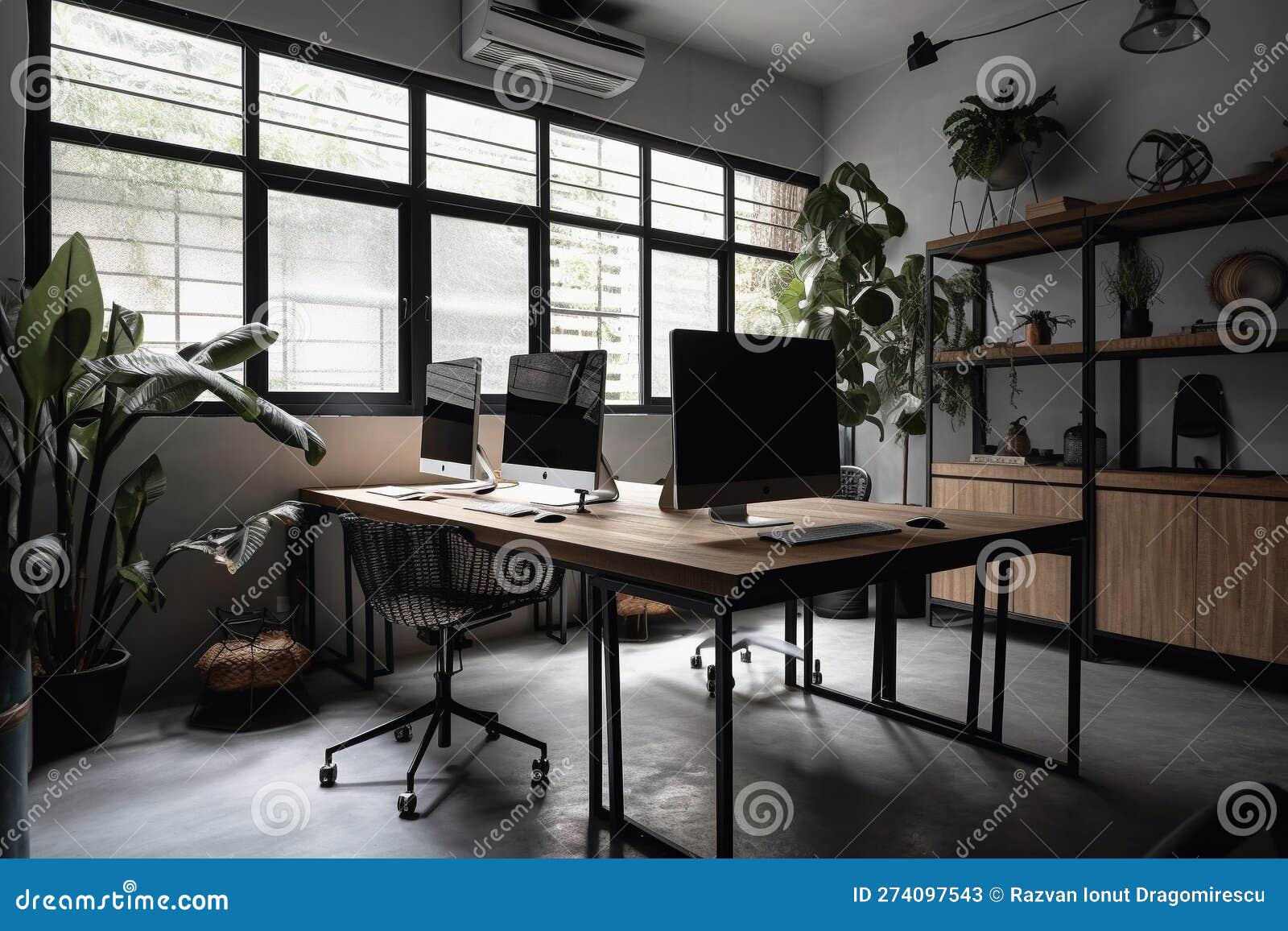 Modern Workspace with Minimalist Aesthetics, Representing a Peaceful ...