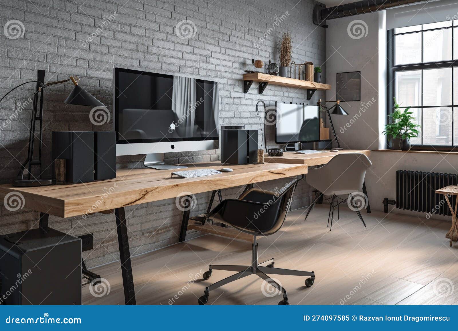Modern Workspace with Minimalist Aesthetics, Representing a Peaceful ...