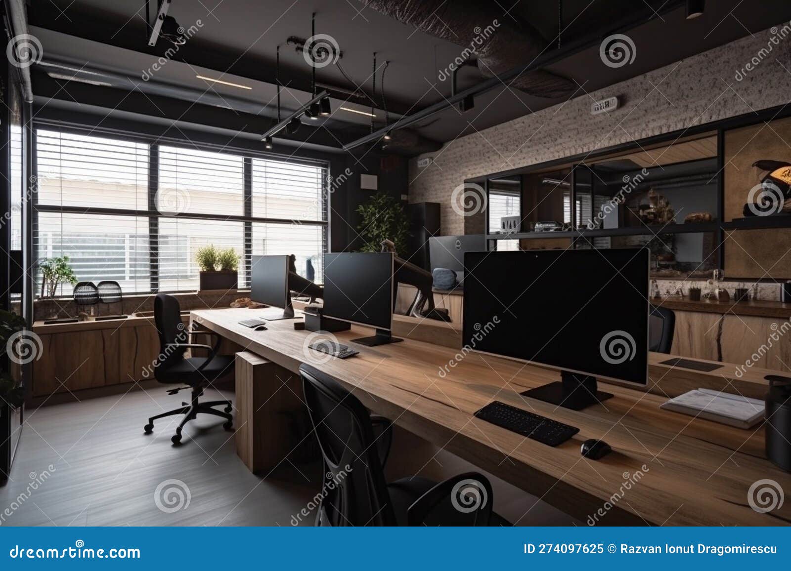 Modern Workspace with Minimalist Aesthetics, Representing a Peaceful ...
