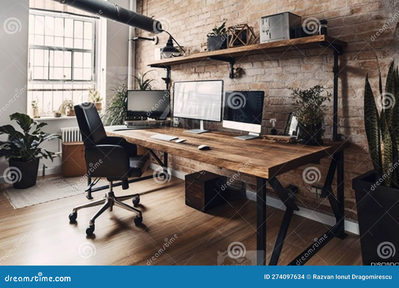 Modern Workspace with Minimalist Aesthetics, Representing a Peaceful ...