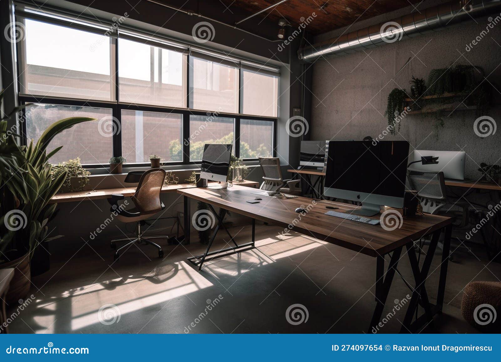 Modern Workspace with Minimalist Aesthetics, Representing a Peaceful ...