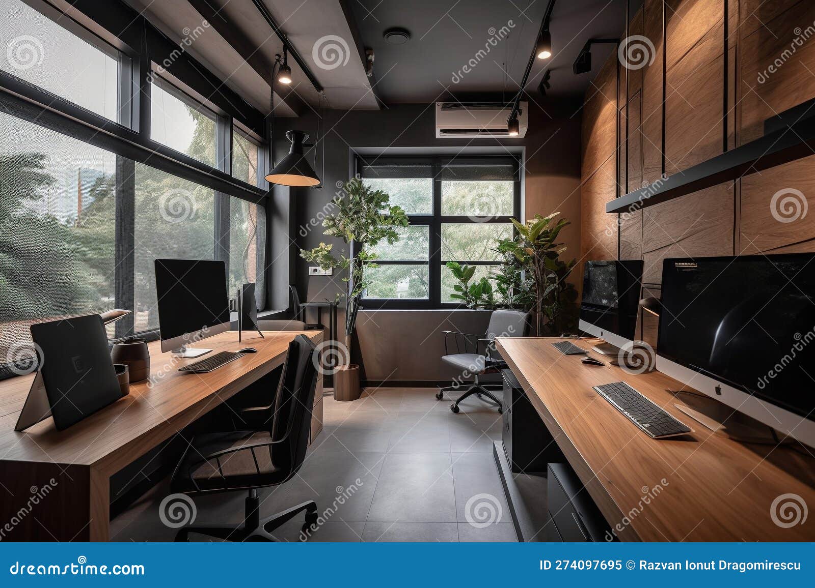 Modern Workspace with Minimalist Aesthetics, Representing a Peaceful ...