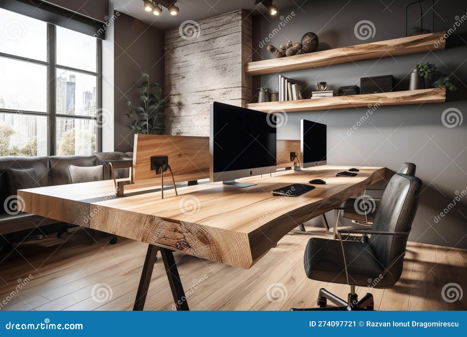 Modern Workspace with Minimalist Aesthetics, Representing a Peaceful ...