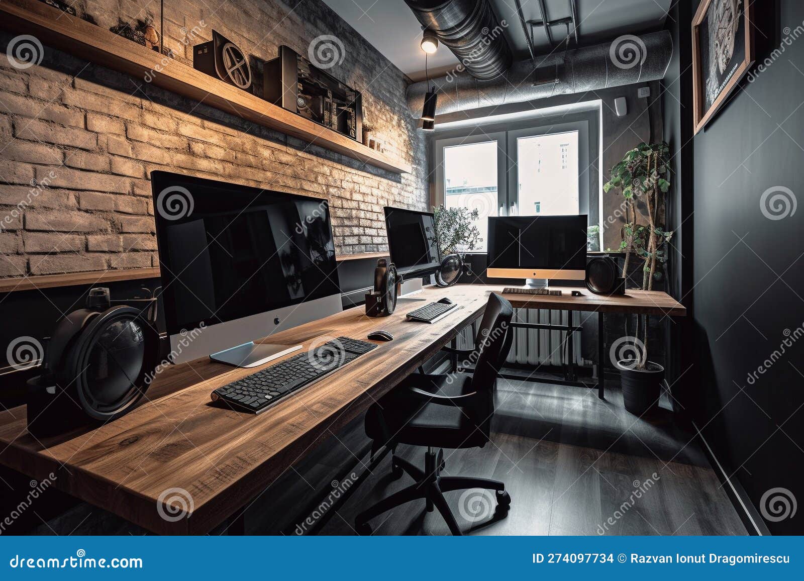 Modern Workspace with Minimalist Aesthetics, Representing a Peaceful ...