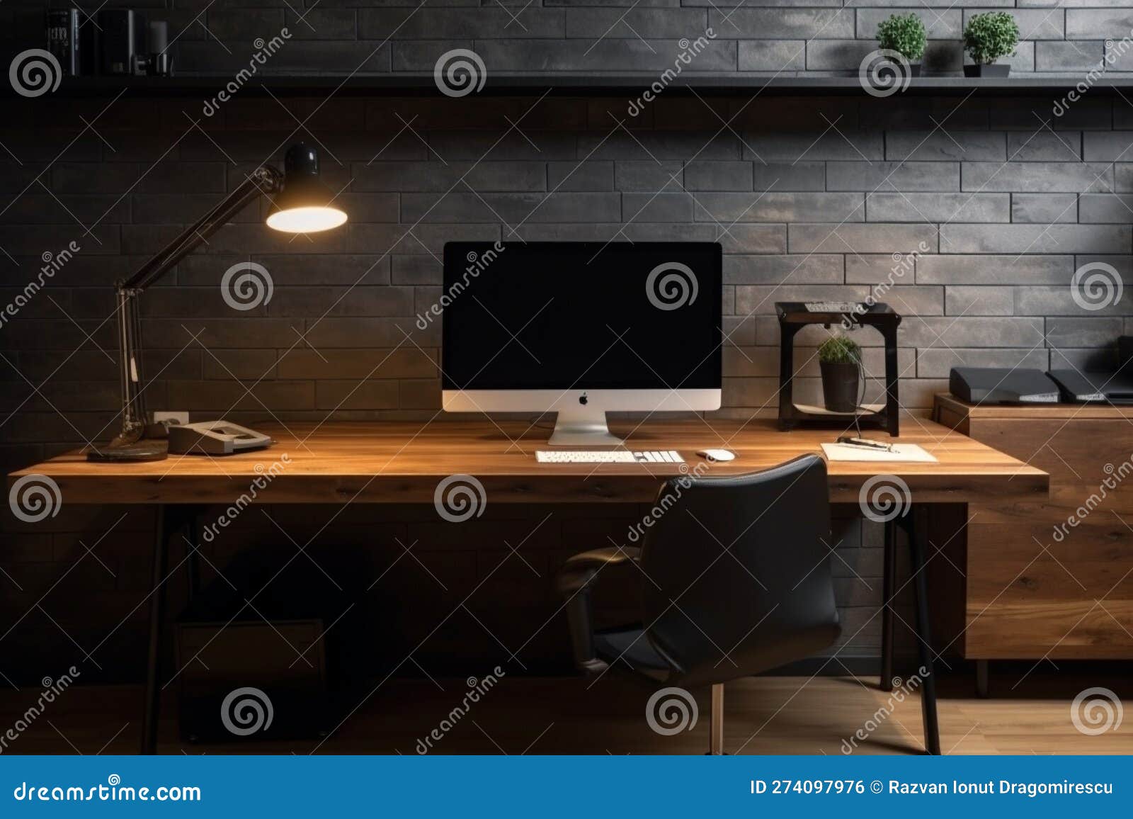 Modern Workspace with Minimalist Aesthetics, Representing a Peaceful ...