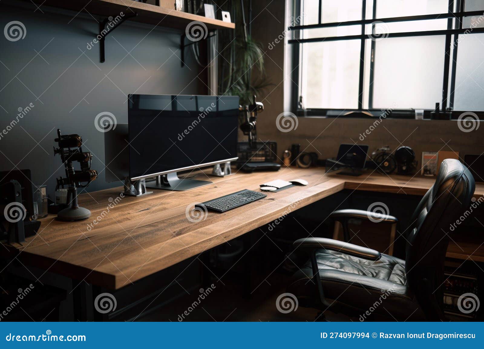 Modern Workspace with Minimalist Aesthetics, Representing a Peaceful ...