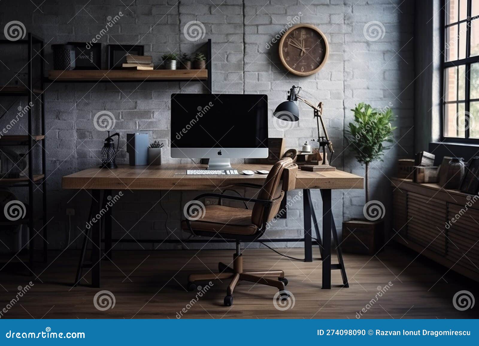 Modern Workspace with Minimalist Aesthetics, Representing a Peaceful ...