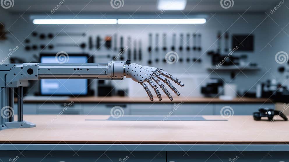 Modern Workspace Showcases 3D Printer Creating Custom Prosthetic Hand ...