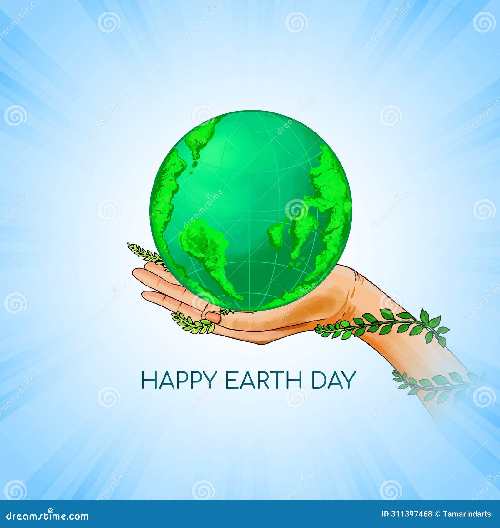 Modern World Happy Earth Day Save Planet Concept Background Stock ...