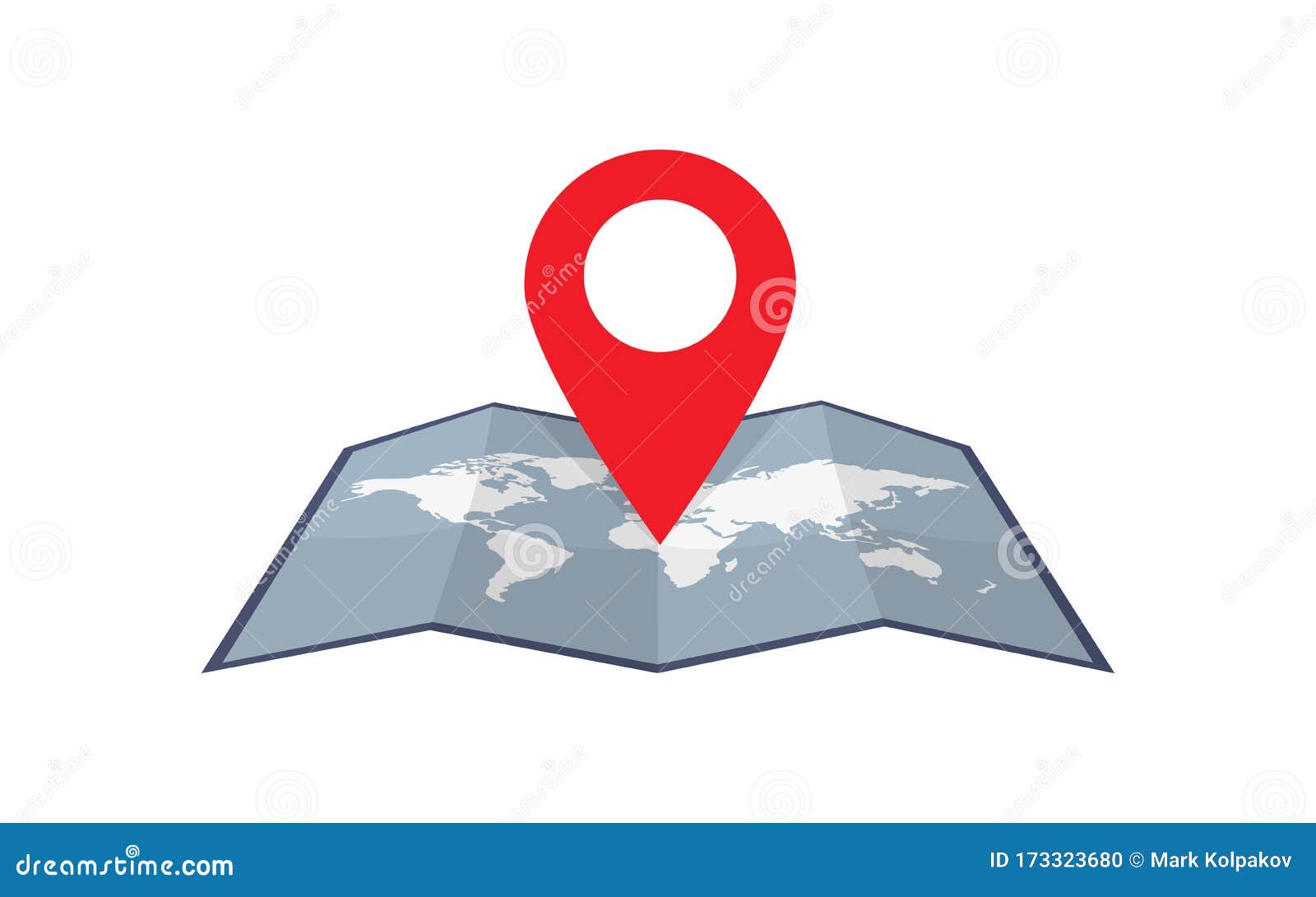 Modern World Map with Location Icon, Great Design for Any Purposes ...