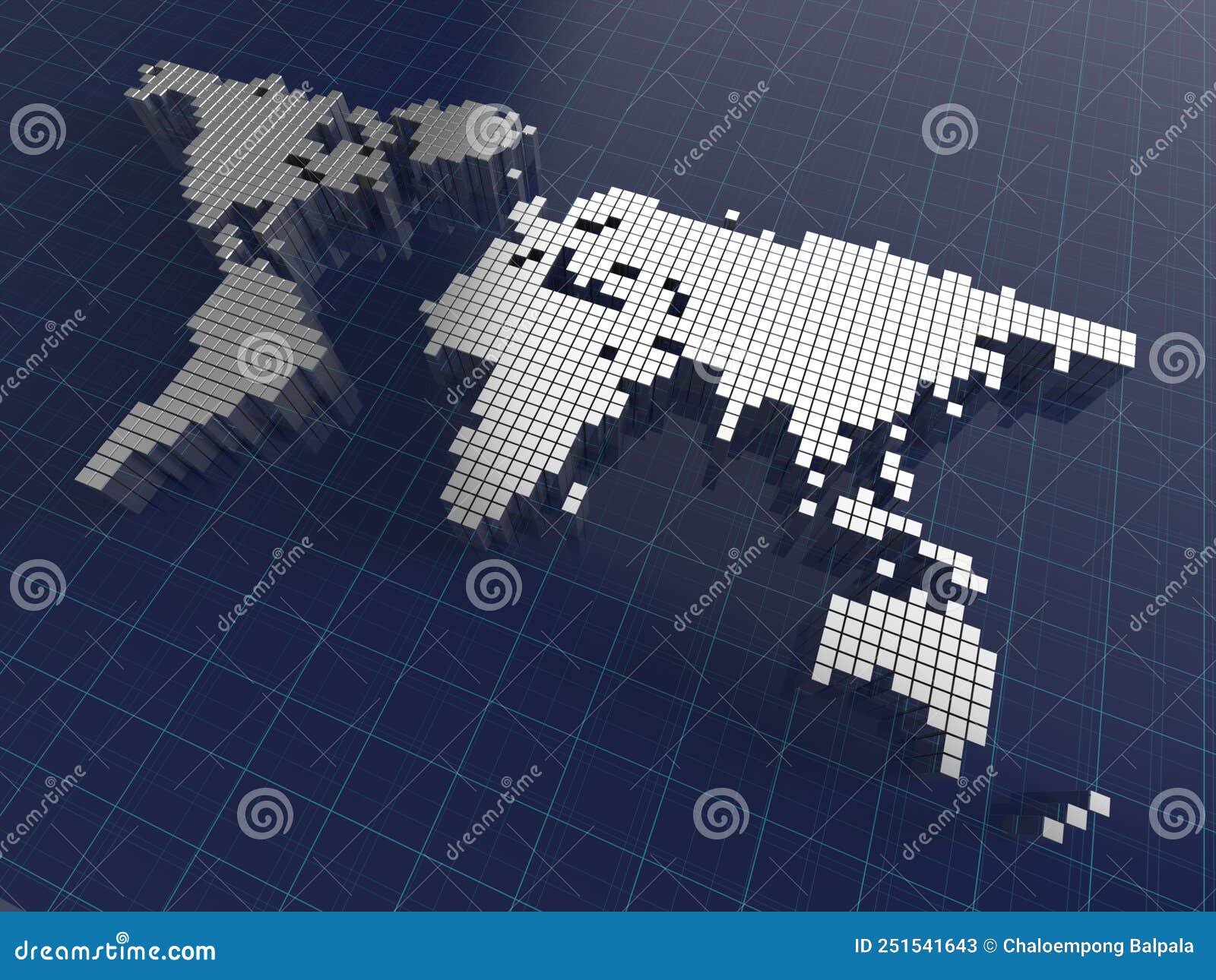 Modern World Map, Map in the Box, Abstract World Map. Stock ...