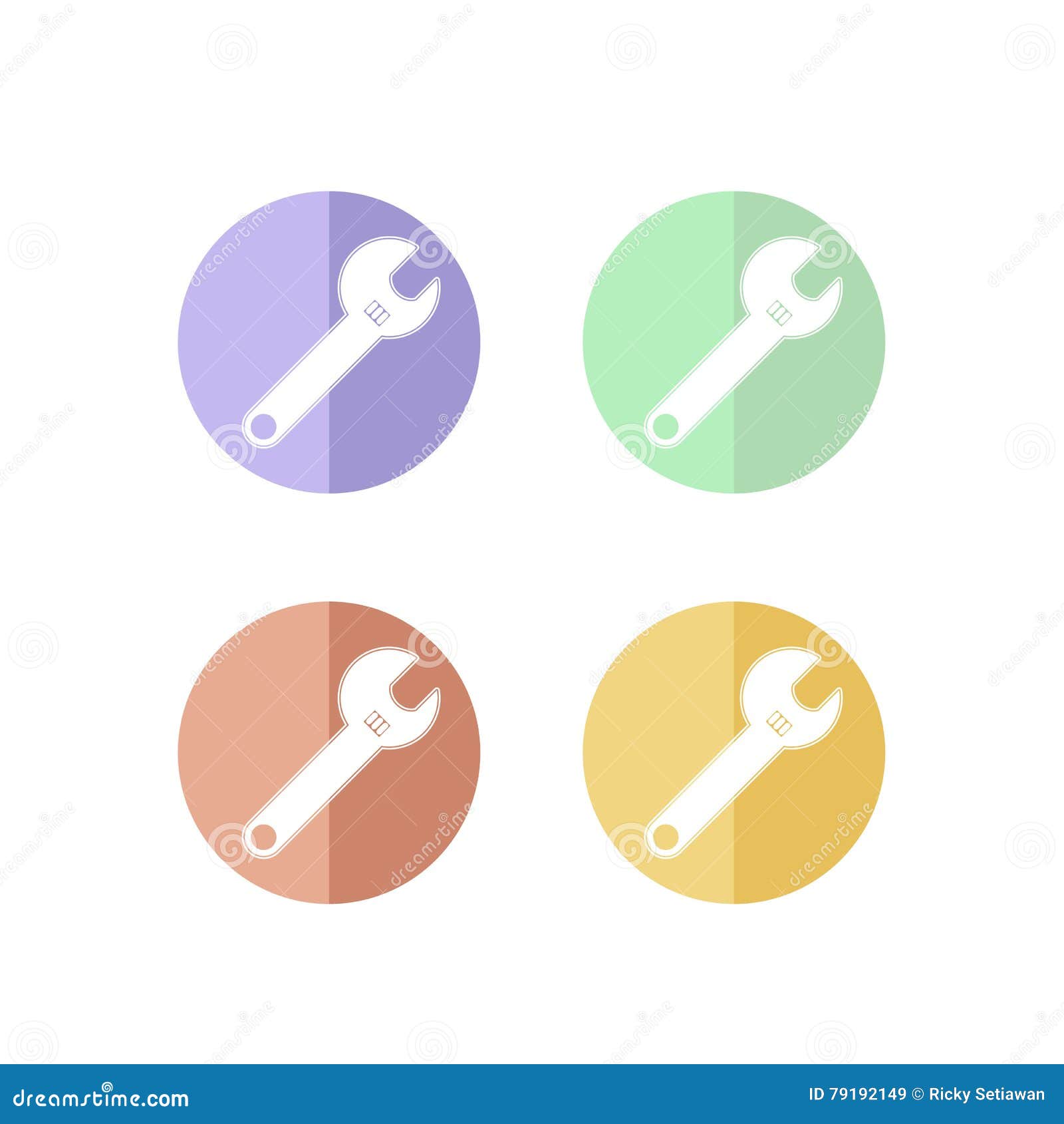 Modern Wrench Logo or Icons Stock Vector - Illustration of button ...
