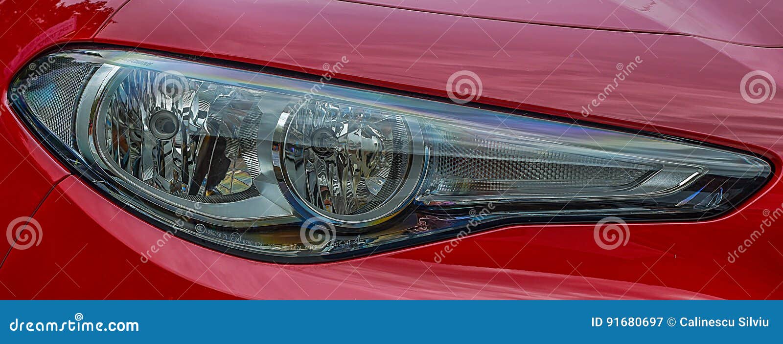 Modern xenon headlight editorial photography. Image of design - 91680697