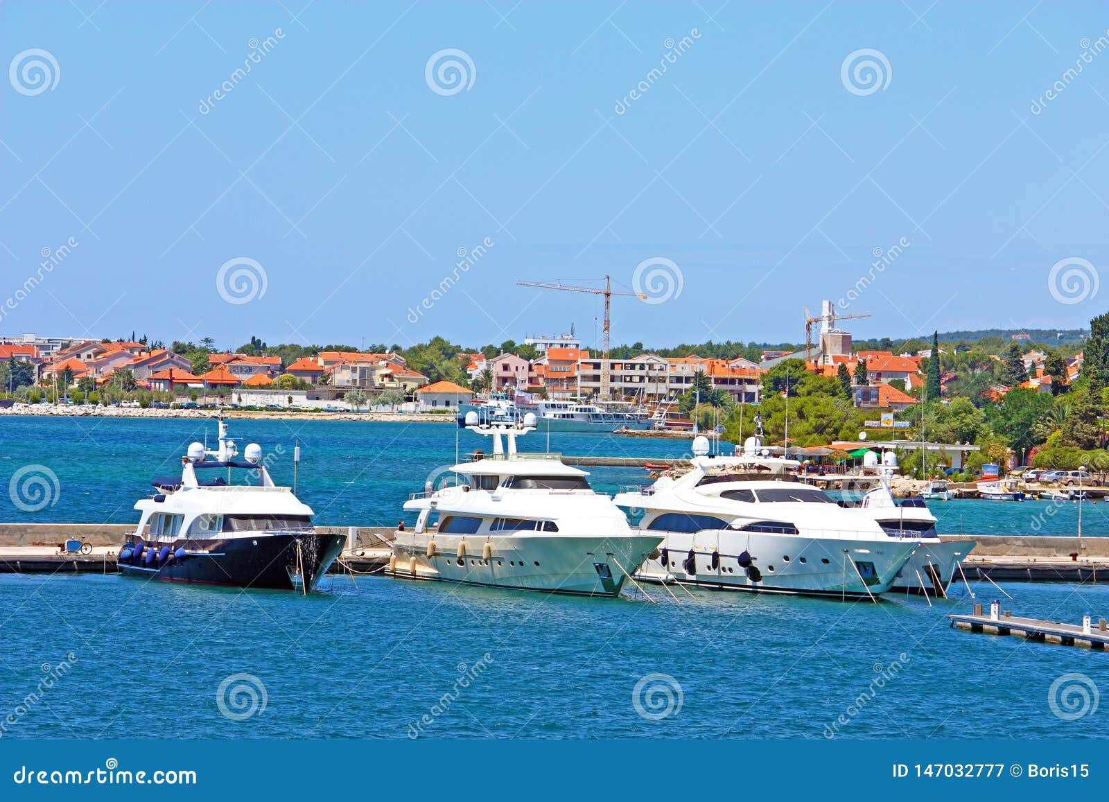 Modern Yachts in Zadar Harbor Editorial Photography - Image of cruise ...